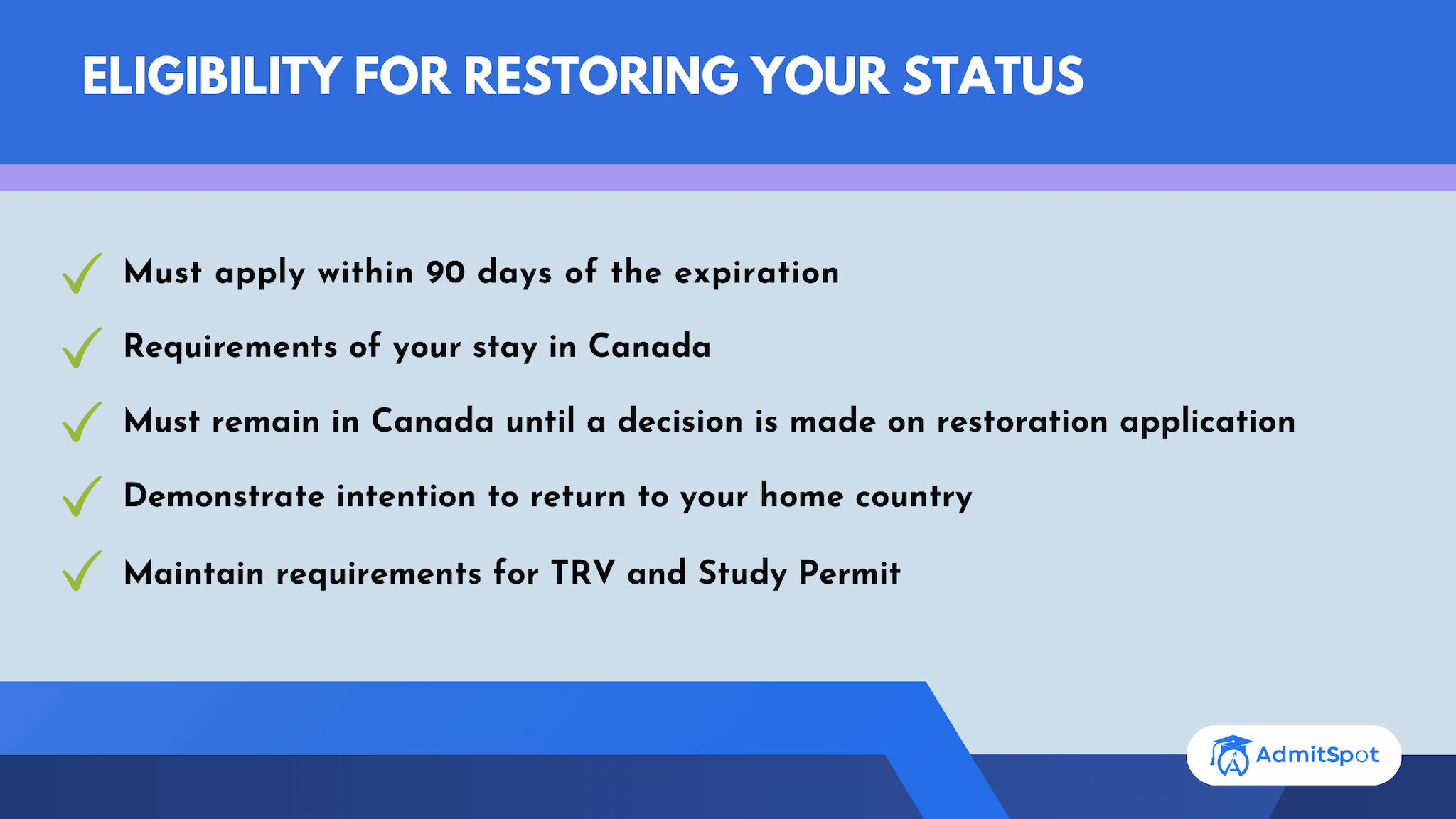 Restoring your status in Canada